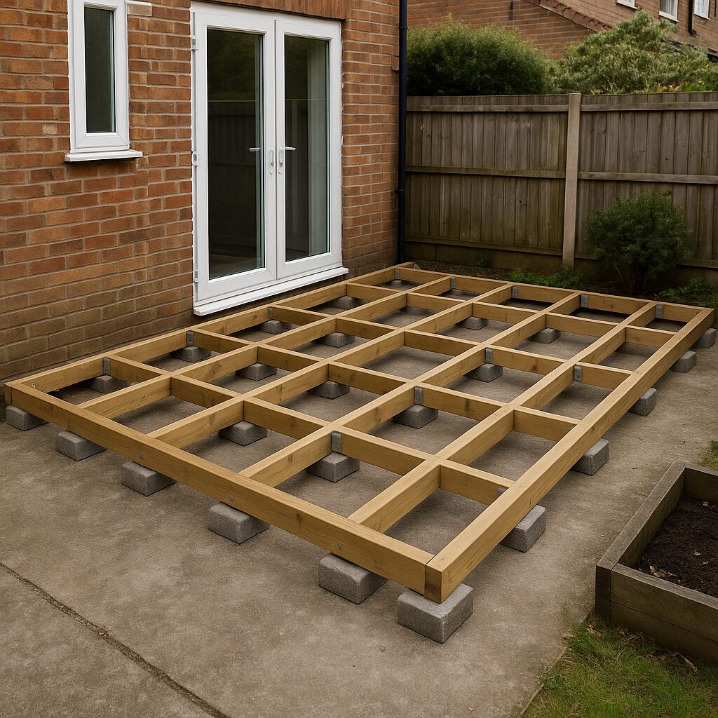 Build A Decking Frame On Concrete Guide | UKPTG