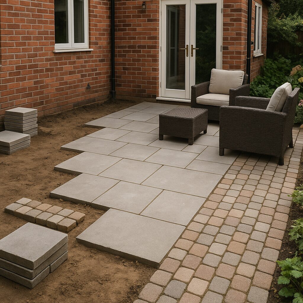 Build A Patio With Concrete Slabs - Paving Installation & Drainage