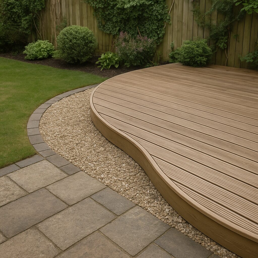 How To Build Curved Decking - Landscaping Structures & Sandstone