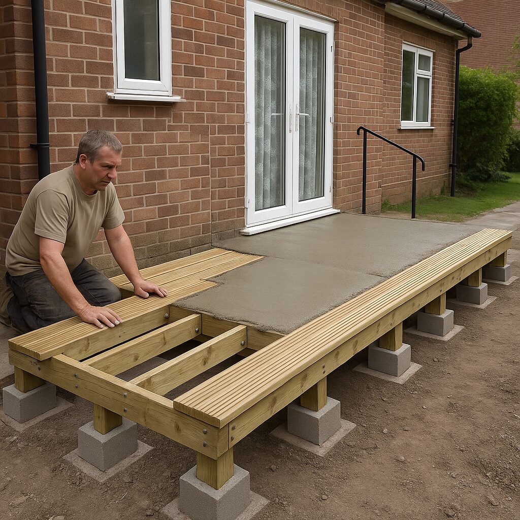 Build Decking For Wheelchair Access - Paving Installation & Drainage