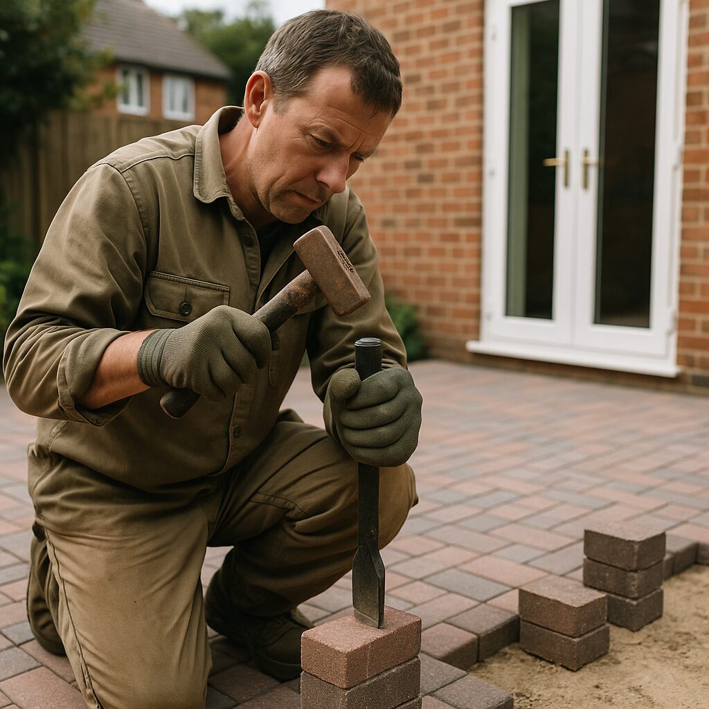 Cut Block Paving With Bolster Chisel | UKPTG
