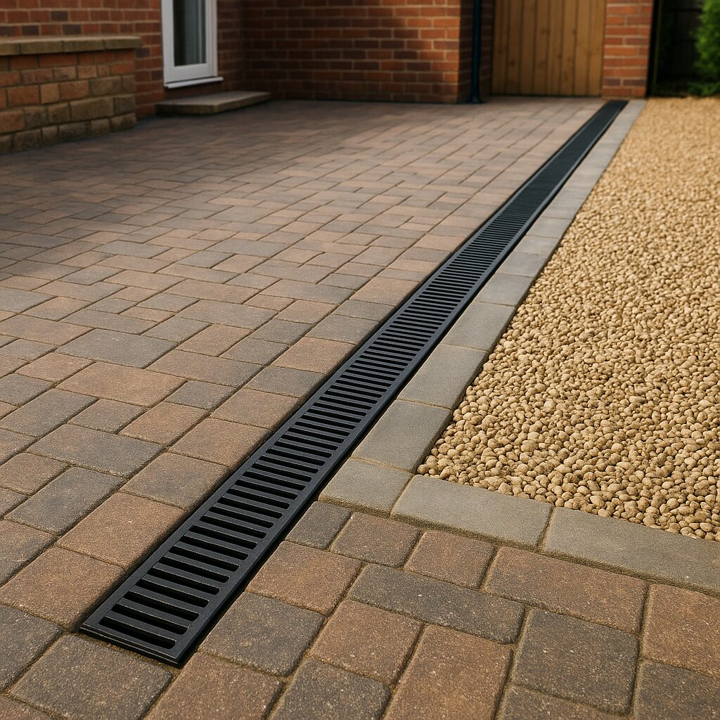 Design Drainage Channels Within Block Paving - Decking & Gravel