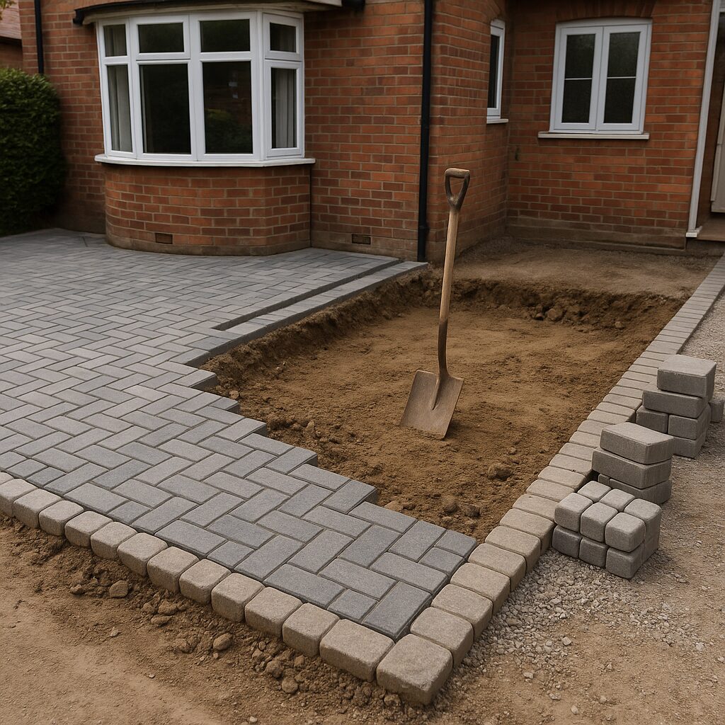 Dig Out For Block Paving Driveway - Paving Installation & Drainage