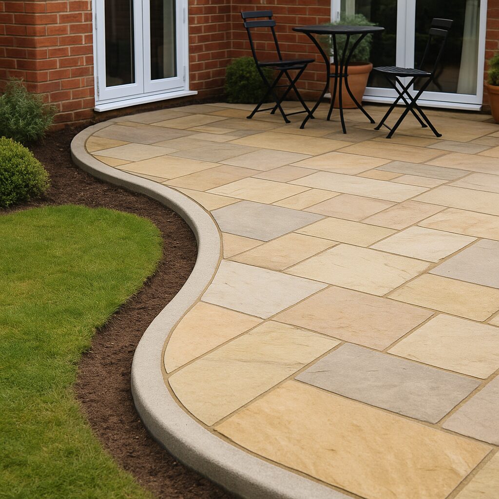 Form Curves With Concrete Edging - Hard Landscaping Features & Patio
