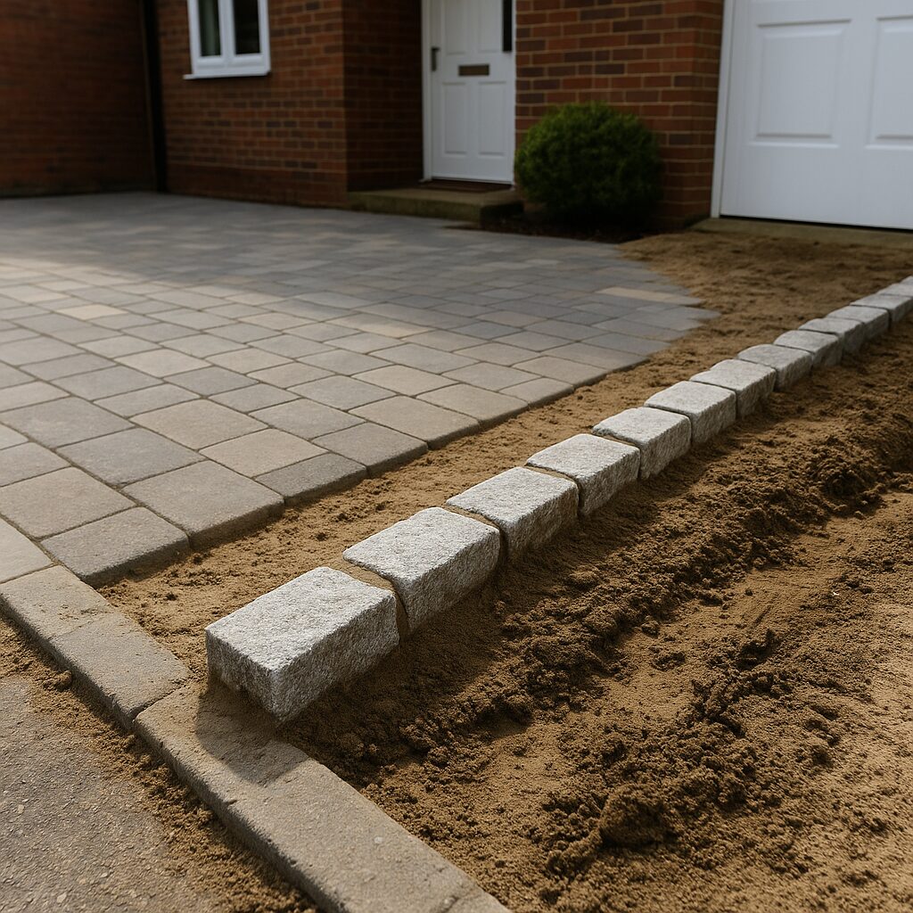 Install Granite Setts As Edging - Hard Landscaping Features & Steps