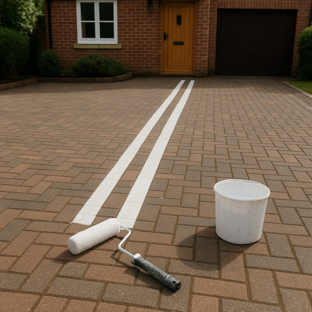 Paint Lines On Block Paving Driveway - Artificial Grass & Maintenance