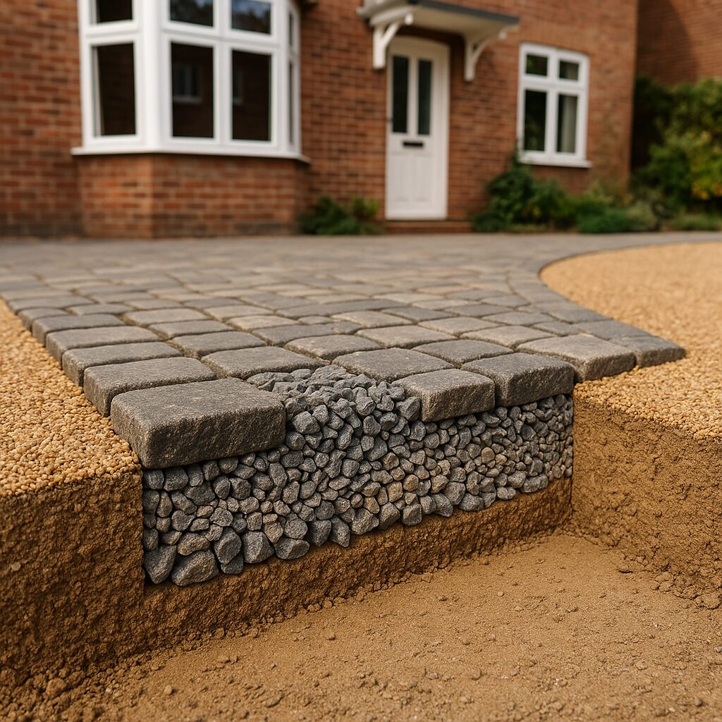 Permeable Sub Base Depth - Drainage & Water Management & Sandstone