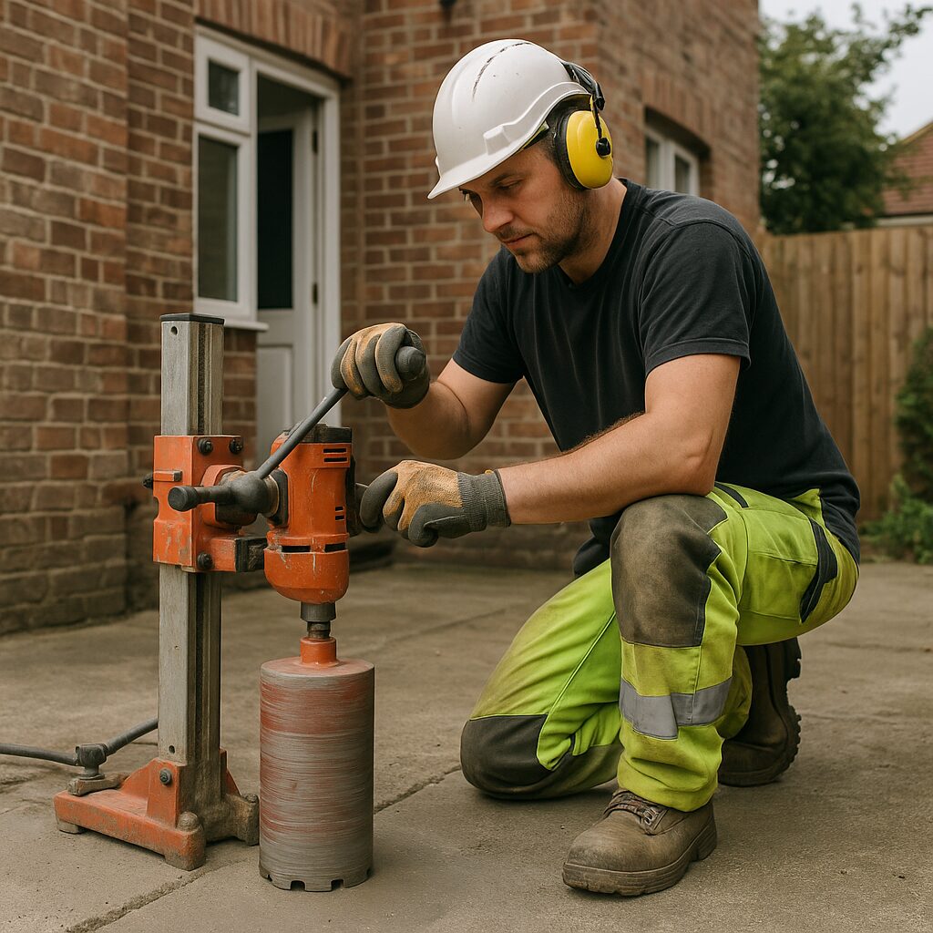 Using A Diamond Core Drill - Tools & Equipment & Block Paving