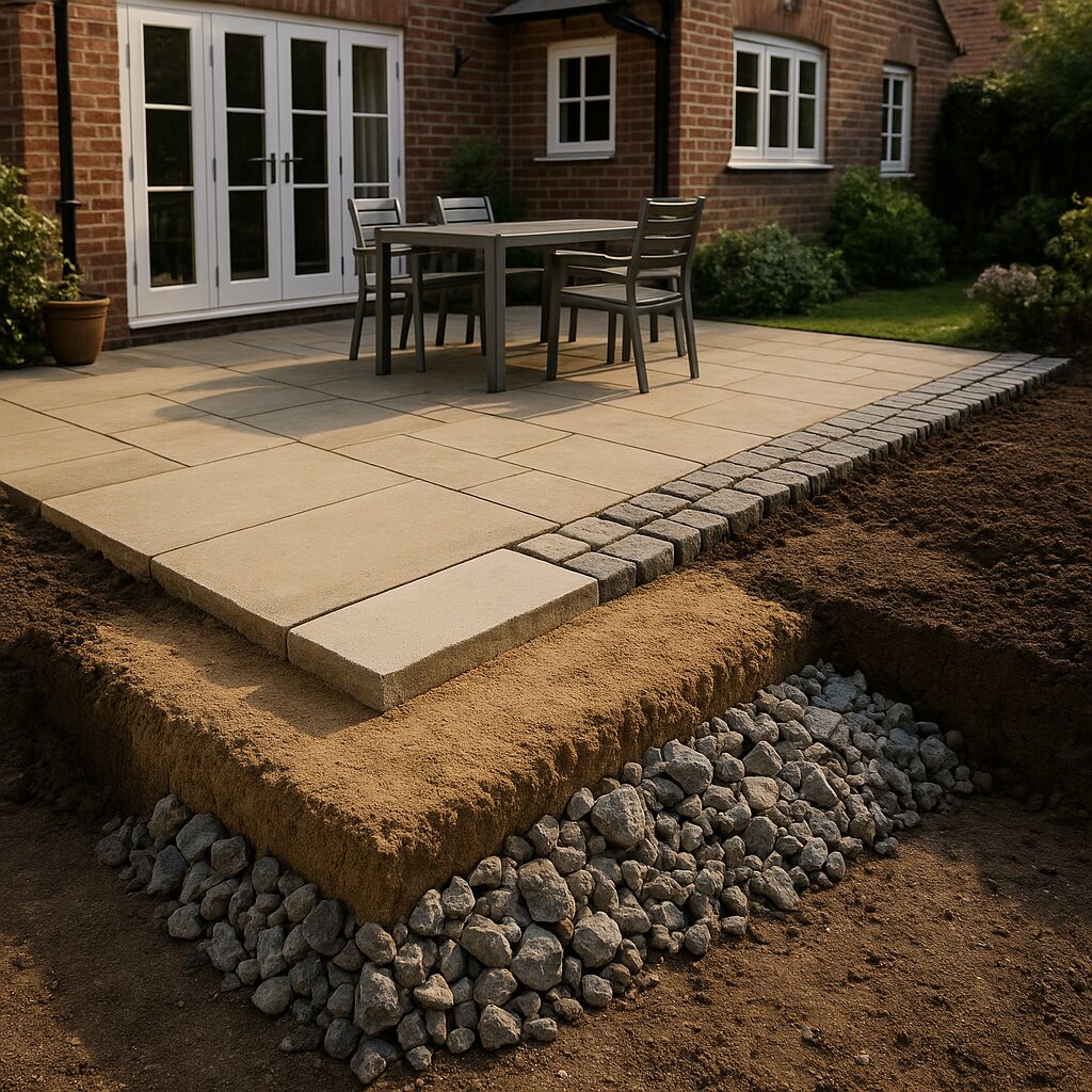 What Depth Should The Hardcore Base Be For My Patio - Block Paving