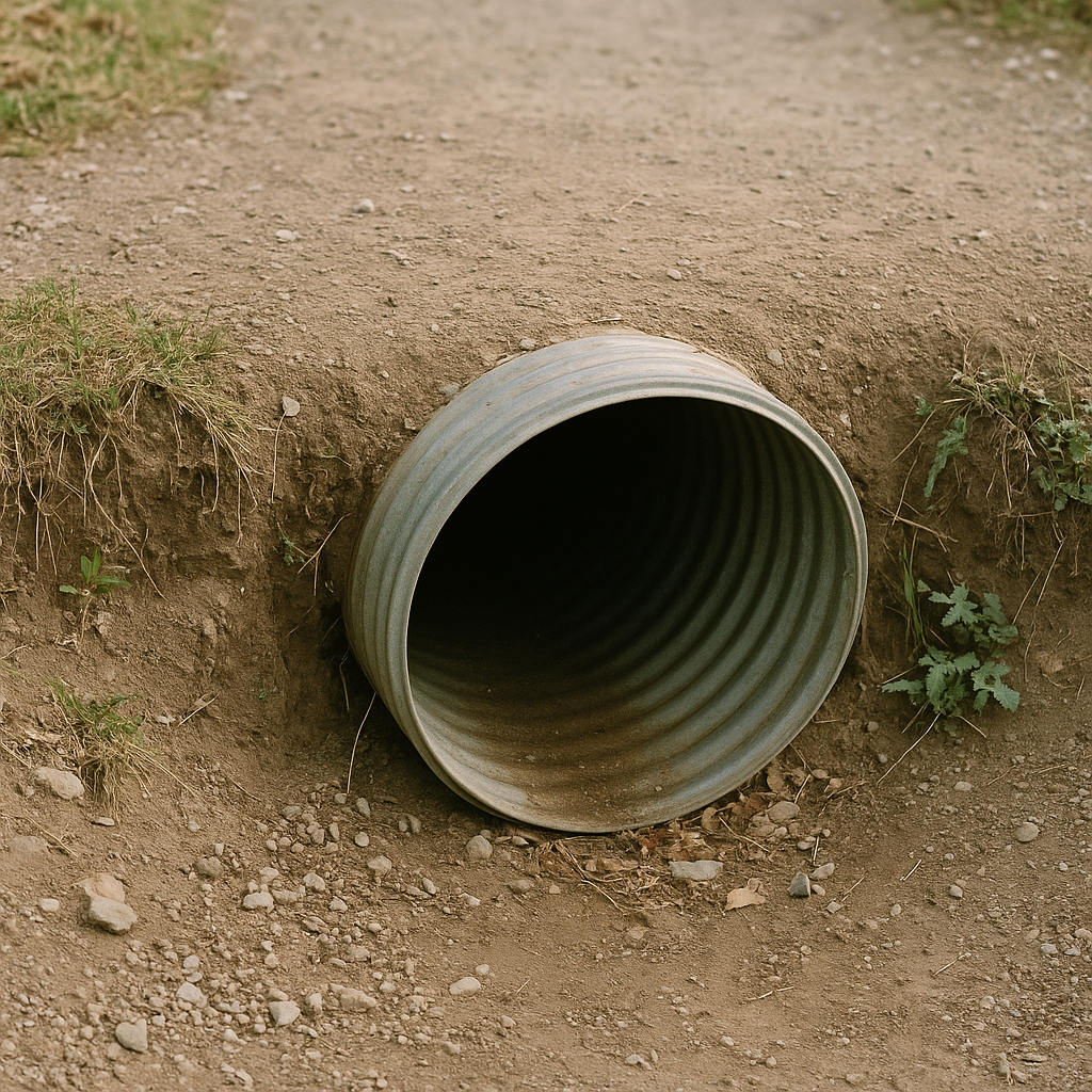 Culvert Pipe Under Path - Drainage & Water Management & Block Paving