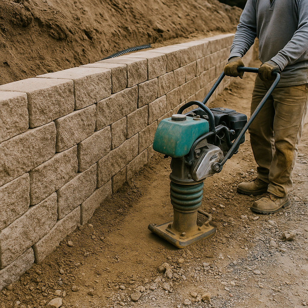 Backfill Against Retaining Walls - Paving Installation & Landscaping
