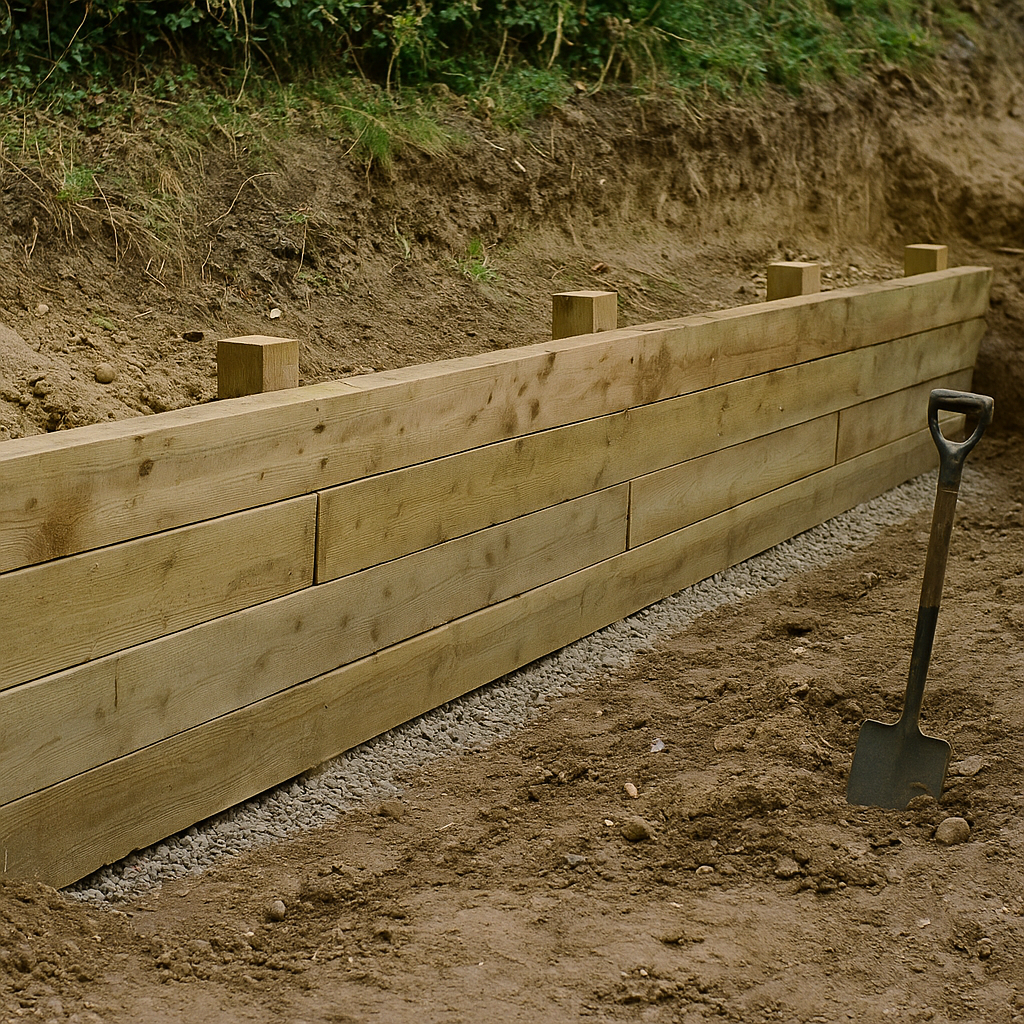 Build A Retaining Wall With Sleepers - Paving Installation & Drainage